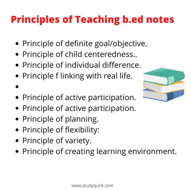 Principles Of Teaching And Learning Bed Notes StudyQuirk